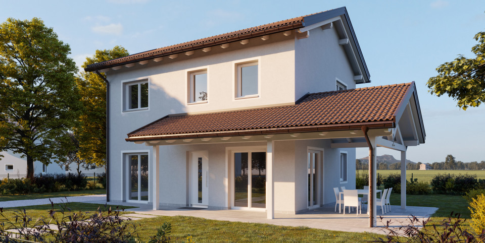 Villetta prefabbricata su due piani in Stile Classico - Amira - Wolf Haus